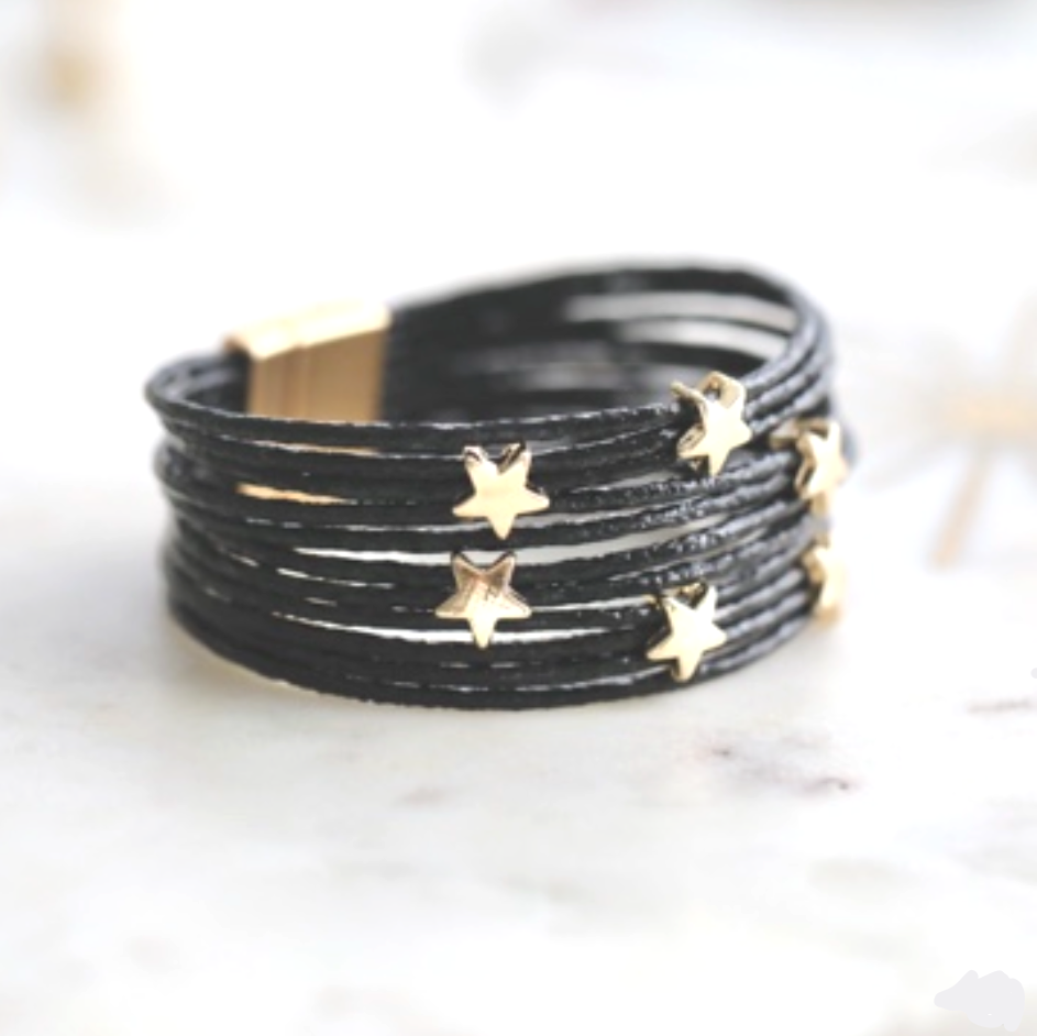 Leather Star Cuffs