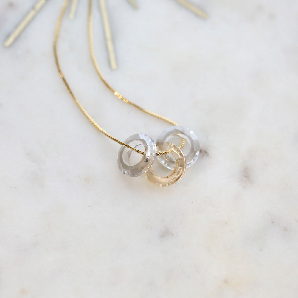 Crystal Loops Necklace | 18K Gold Plated Elegance | MRS V