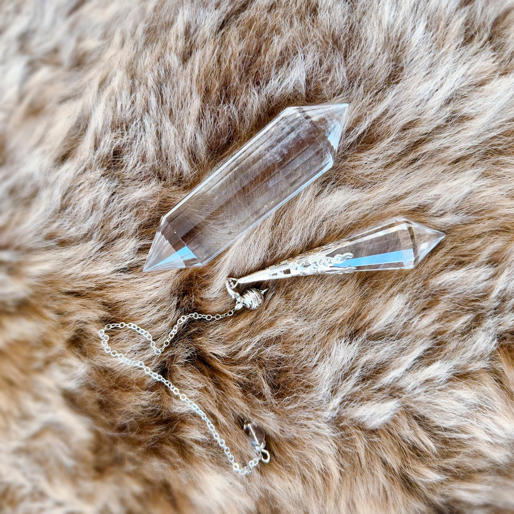Vogel Clear Quartz Crystal Pendulum | Master Healing | MRS V